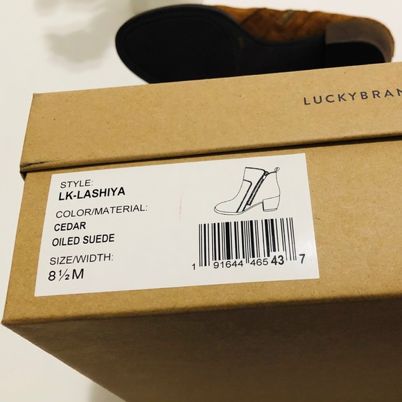Lucky Brand | Shoes | Lucky Brand Lashiya Suede Booties Cedar 85m | Poshmark